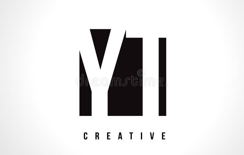 YT Y T White Letter Logo Design with Black Square. Stock Vector ...
