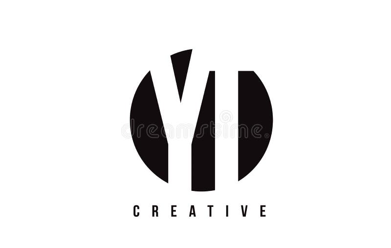 YT Y T White Letter Logo Design with Circle Background. Stock Vector ...