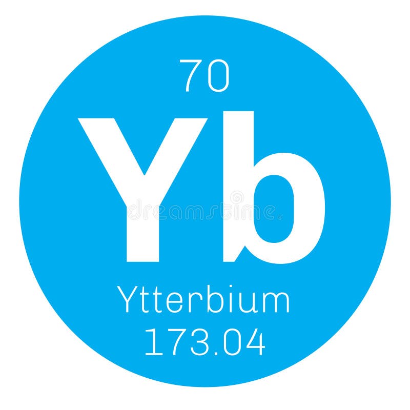 Ytterbium Chemical 70 Element of Periodic Table. Molecule and ...