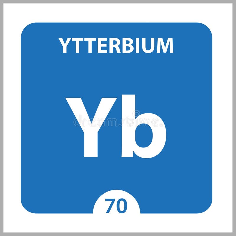 Ytterbium Chemical 70 Element of Periodic Table. Molecule and ...