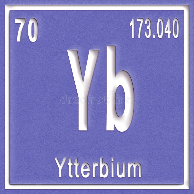 Ytterbium Chemical Element, Sign with Atomic Number and Atomic Weight ... Ytterbium Chemical Element, Sign with Atomic Number and Atomic Weight ...