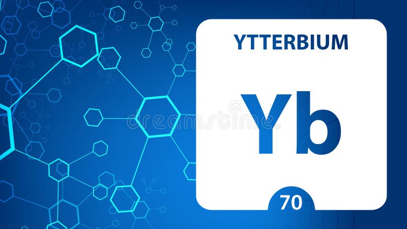 Ytterbium Chemical 70 Element of Periodic Table. Molecule and ...