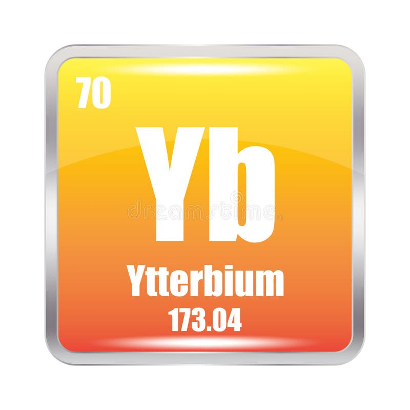 Ytterbium Icon. Yb Chemical Element. Atomic Number 70. Mass 173.04 ...