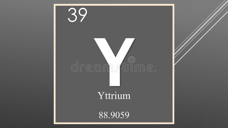 Yttrium Chemical Element Symbol on Gray Abstract Background Stock Image ...