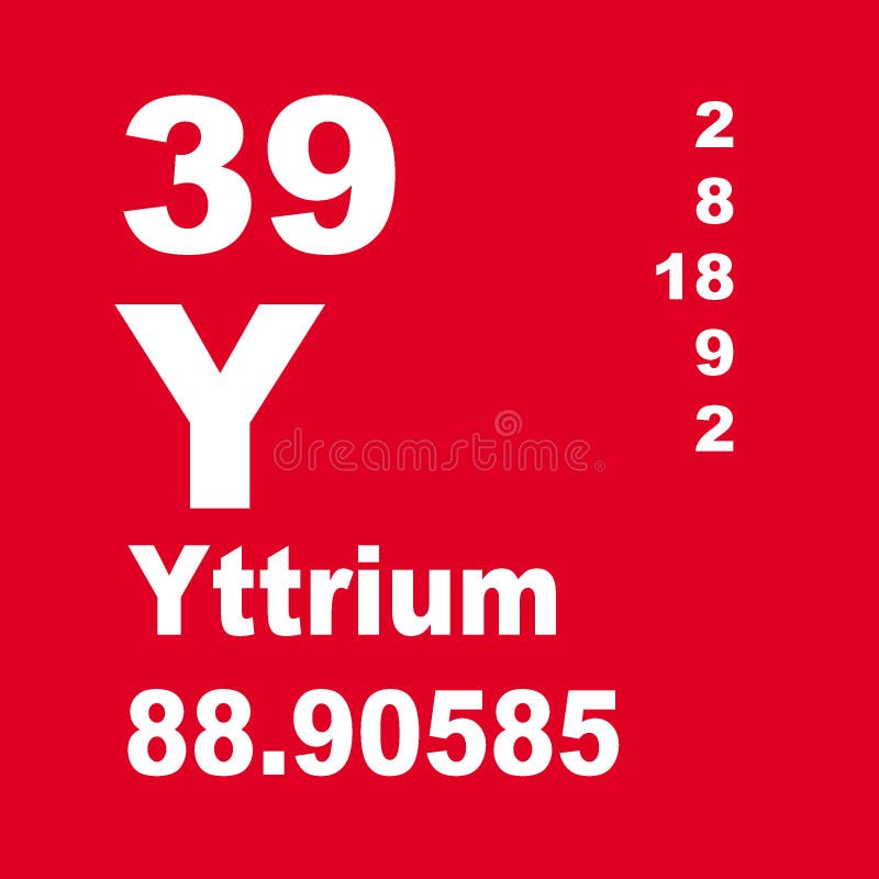 Periodic Table of Elements: Yttrium Stock Illustration - Illustration ...