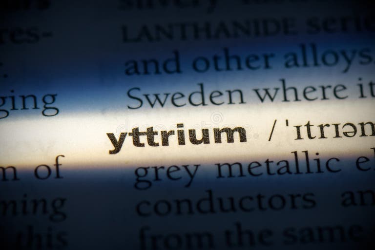 Yttrium stock image. Image of info, macro, paper, language - 161576223