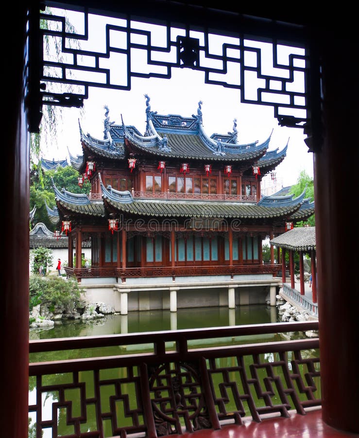Yu Garden stock photo. Image of corridor, courtyard, hall - 16754806