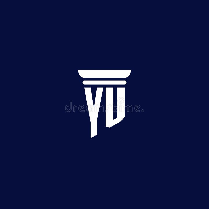 YU Initial Monogram Logo Design for Law Firm Stock Vector ...