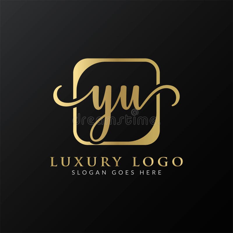 YU Logo Design Vector Template. Initial Luxury Letter YU Vector ...