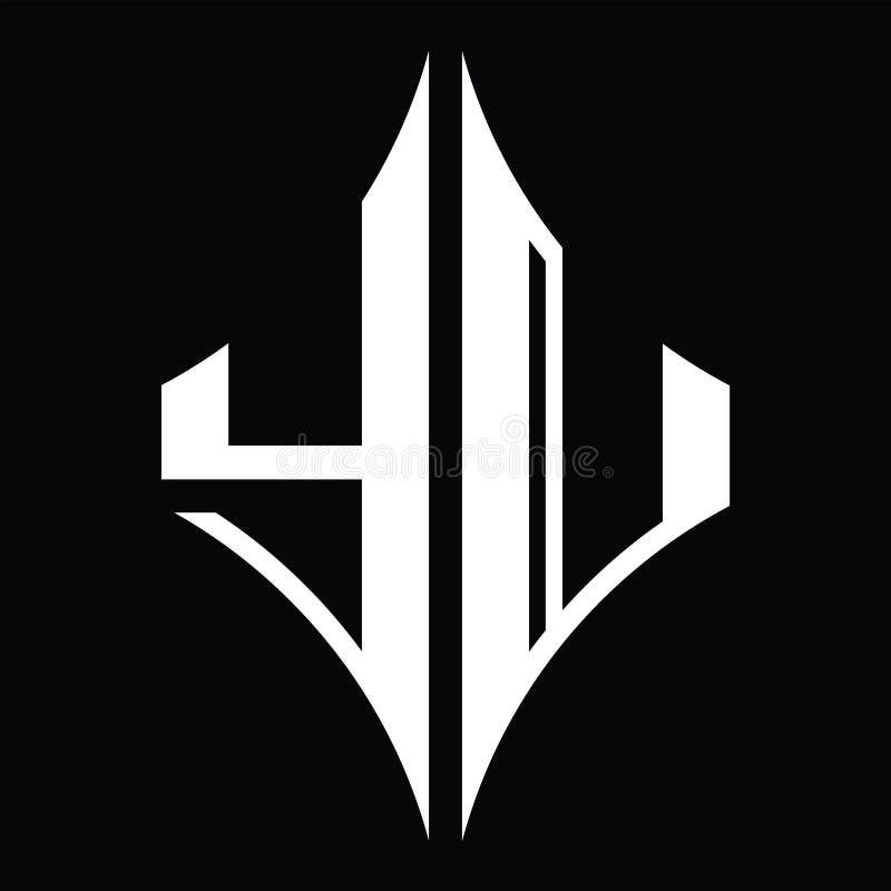 YU Logo Monogram with Diamond Shape Design Template Stock Vector ...