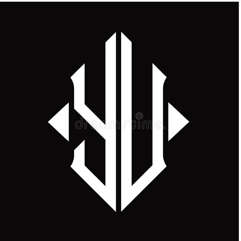 YU Logo Monogram with Shield Shape Isolated Design Template Stock ...