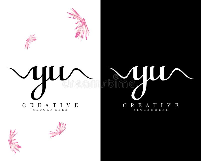Yu, Uy Creative Handwriting Letter Logo Design Vector Stock Vector ...