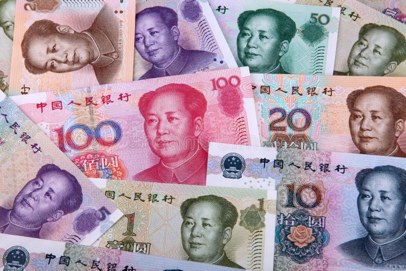 Moeda Chinesa: Tipos De Notas De Banco E De Moedas Imagem de Stock ...