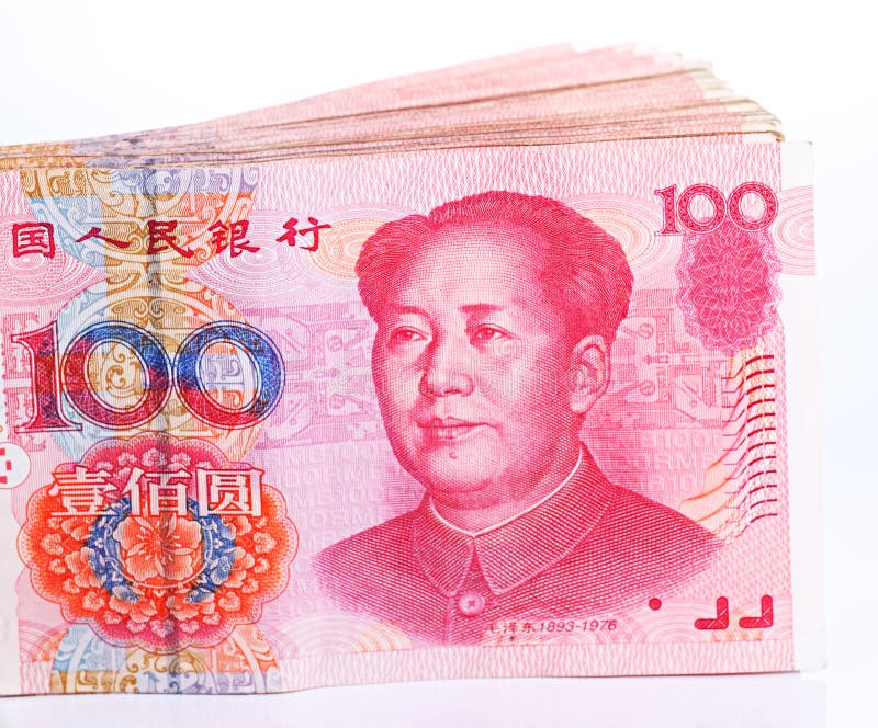 China Money : Various Different Chinese Yuan Currency Bills Isolated on ...