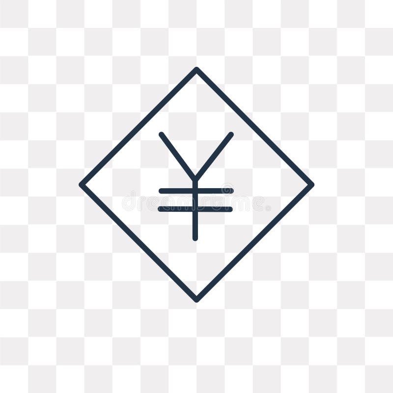 Yuan Vector Icon Isolated on Transparent Background, Linear Yuan Stock ...