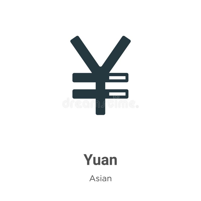 Yuan Icon In Trendy Design Style. Yuan Icon Isolated On White ...