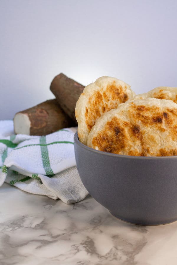 Yucca Chunks and Bread on Background Stock Photo - Image of breads ...