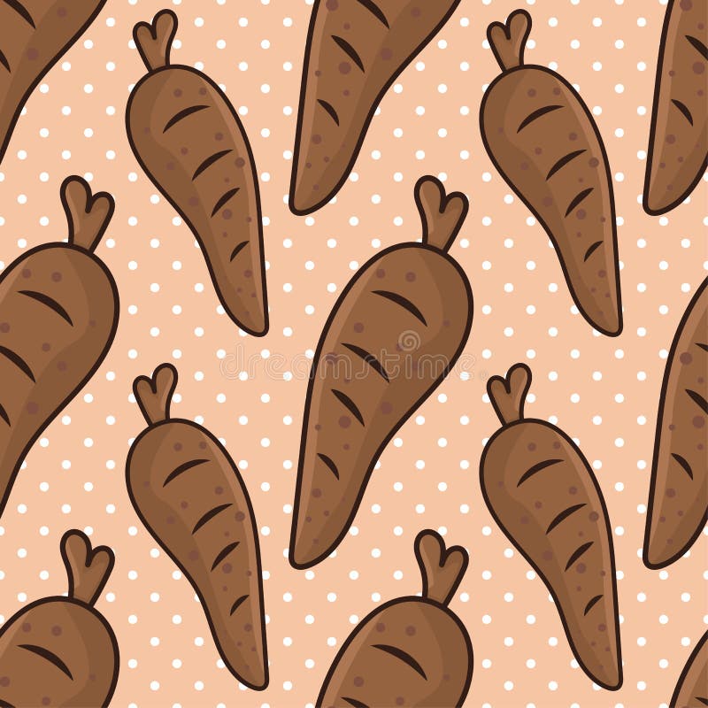 Yucca Vegetable Food Seamless Pattern Vector Illustration Stock Vector ...