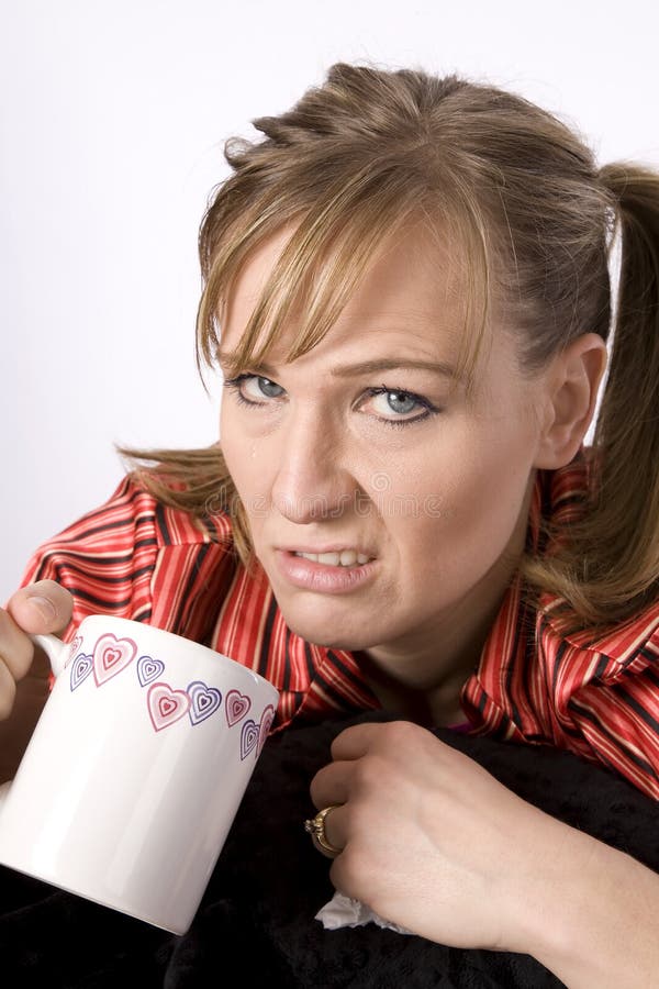 Yuck drink sick stock image. Image of female, home, expression - 13641919