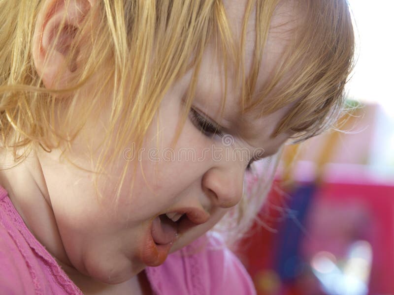 Yucky stock image. Image of baby, face, making, nose, toddler - 6212907
