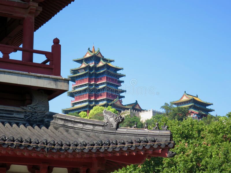 Yuejiang Tower from the Bottom of Hill Editorial Photo - Image of jiang ...