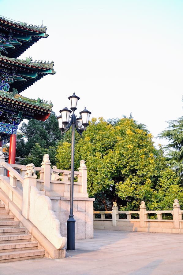 Yuejiang Tower park stock image. Image of green, city - 48771913