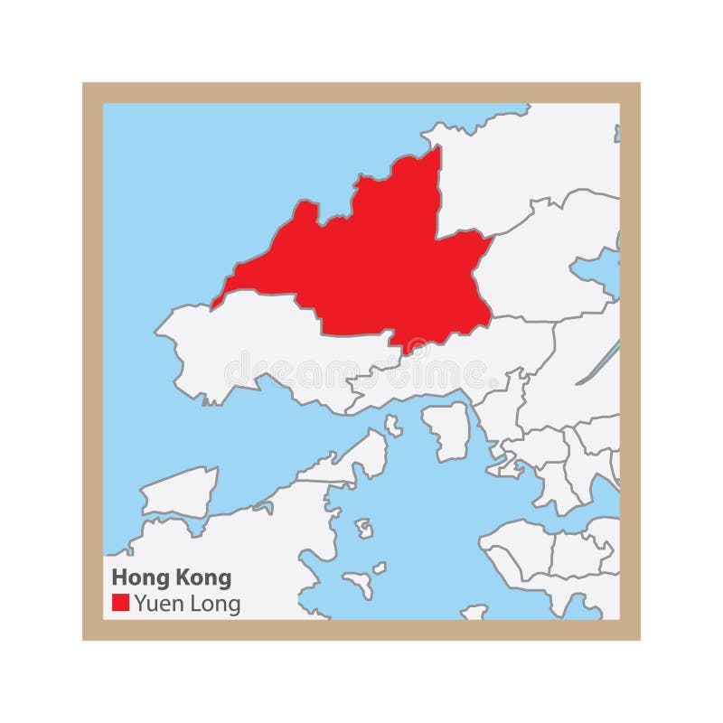 Yuen Long State Map. Vector Illustration Decorative Design Stock Vector ...