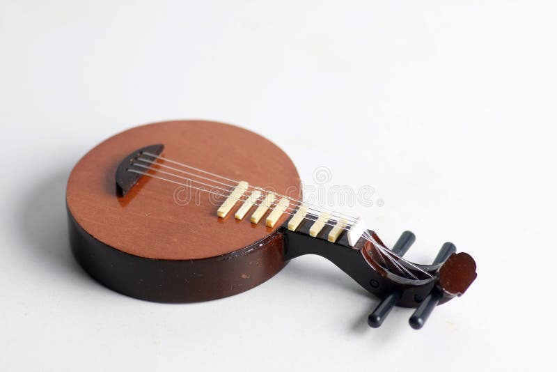 Yueqin Isolated on White Background Flat Lay Stock Image - Image of ...