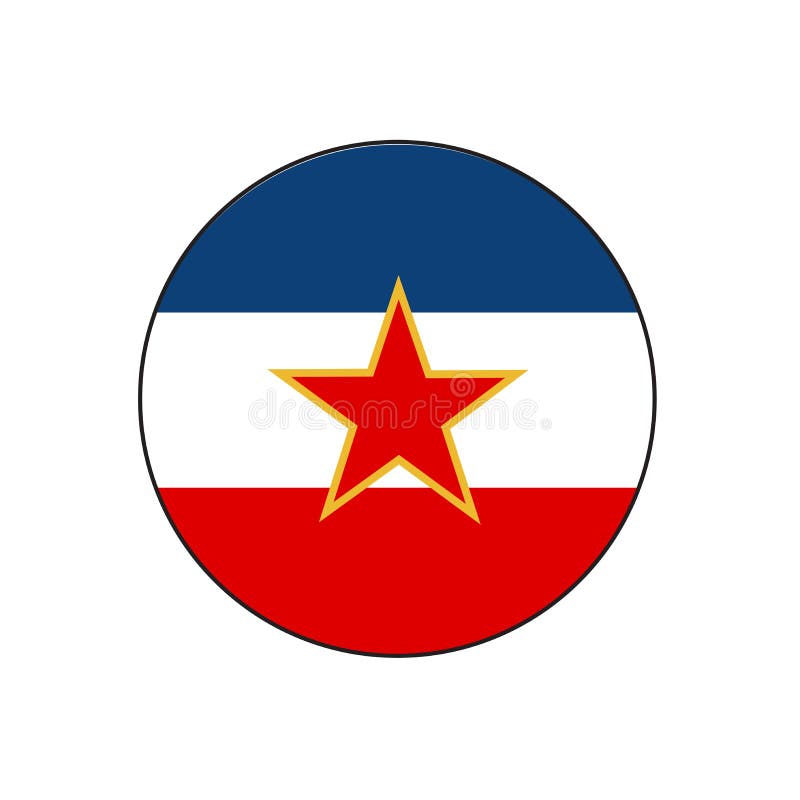 Yugoslavia flag icon stock illustration. Illustration of culture - 93687736