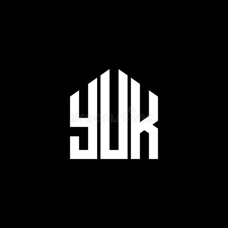 YUK Letter Logo Design on BLACK Background. YUK Creative Initials ...