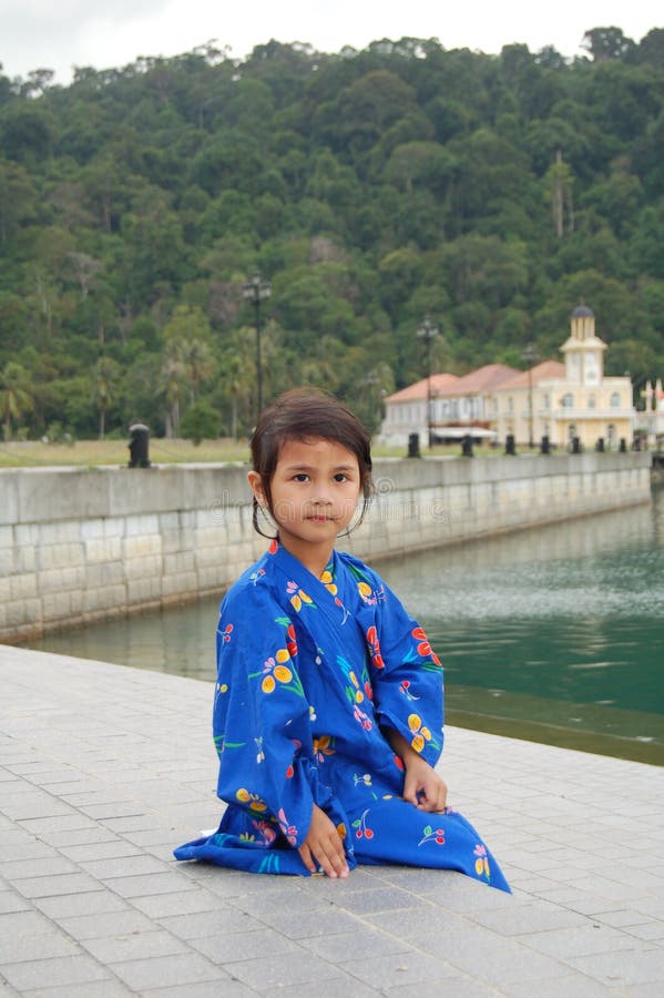 Yukata Girl stock photo. Image of children, kimono, girl - 4256748