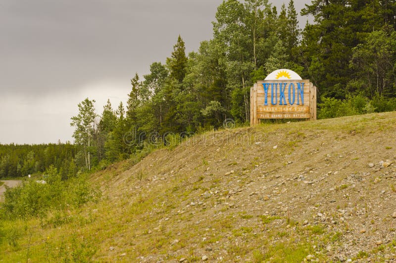 Yukon border sign stock photo. Image of sign, border - 85869086