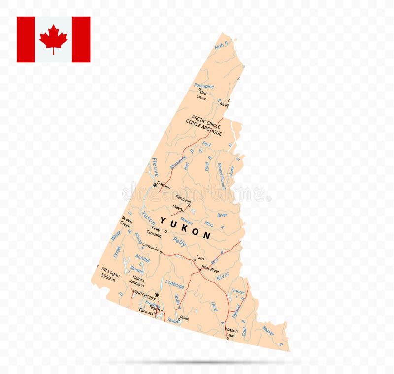 Yukon Map stock vector. Illustration of quebec, canadian - 240087553