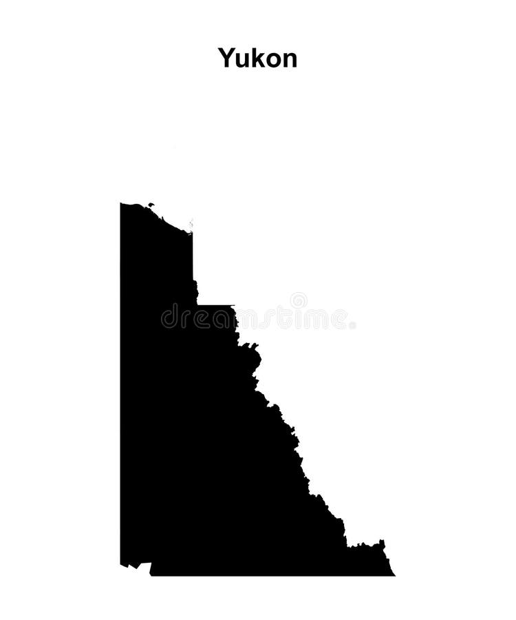 Yukon outline map stock vector. Illustration of isolated - 360404809