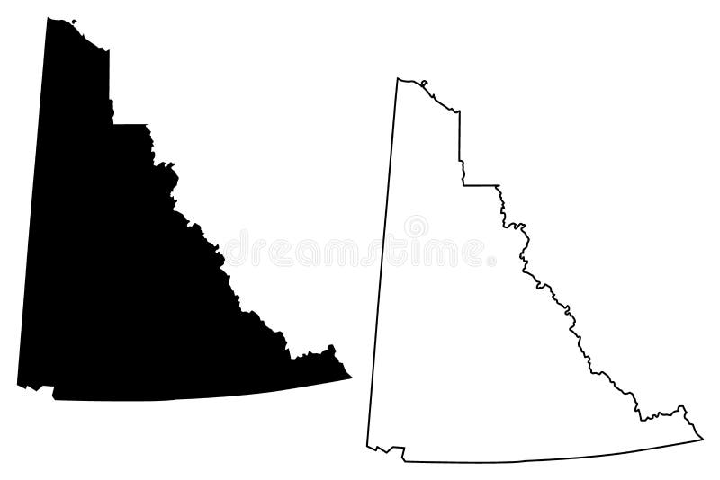 Yukon Canada map vector stock vector. Illustration of delineation ...