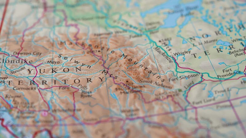 Yukon Territory, Canada Highlighted on a World Map 4K Stock Video ...