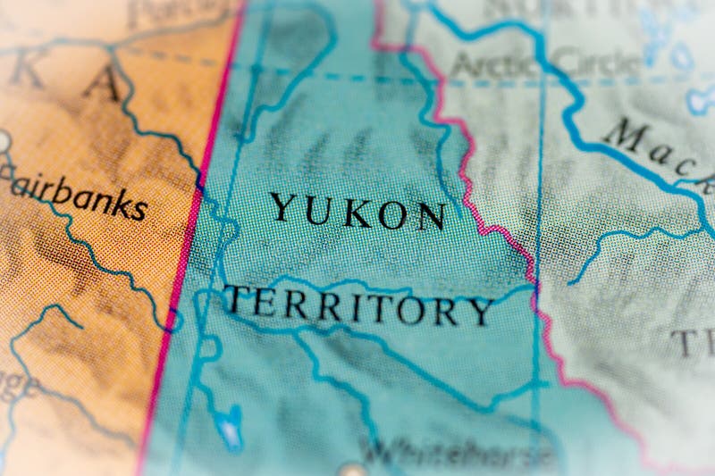 Yukon Territory State, Canada Highlighted on a World Map Stock Photo ...