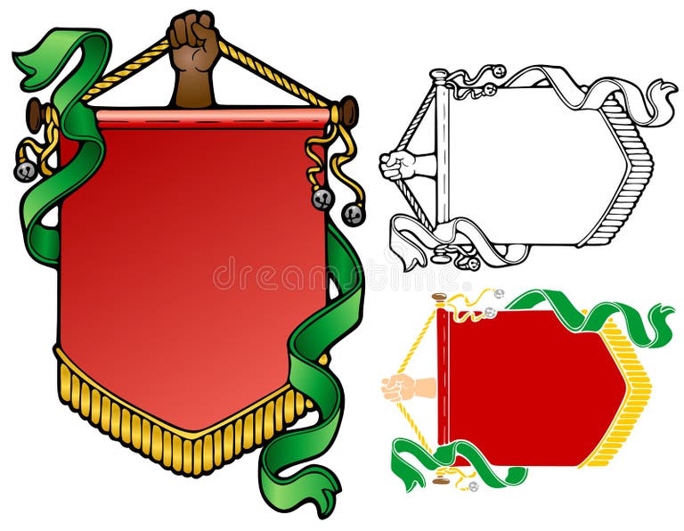 Yule Banner stock vector. Illustration of hand, ribbon - 42546901