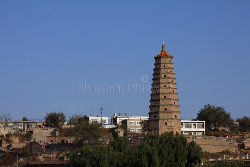 Yulin city tower stock image. Image of historic, landscape - 21888437