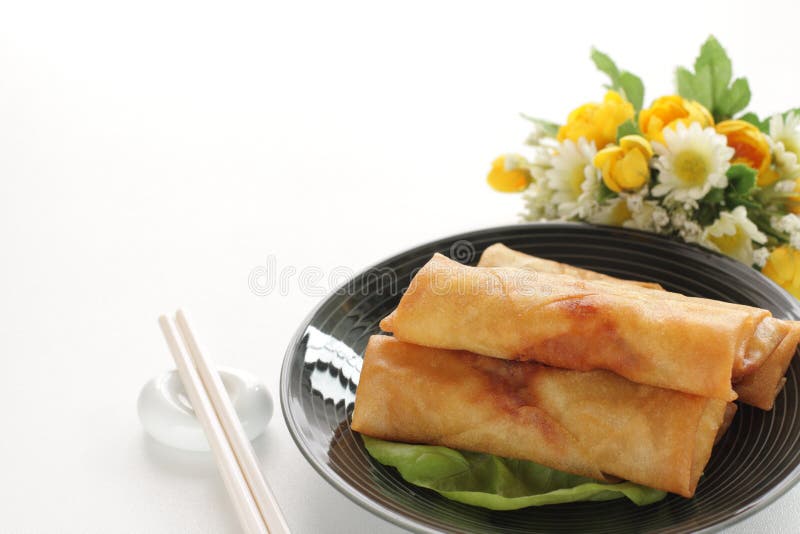 Homemade Chinese Dumpling, Spring Roll Stock Photo - Image of ...