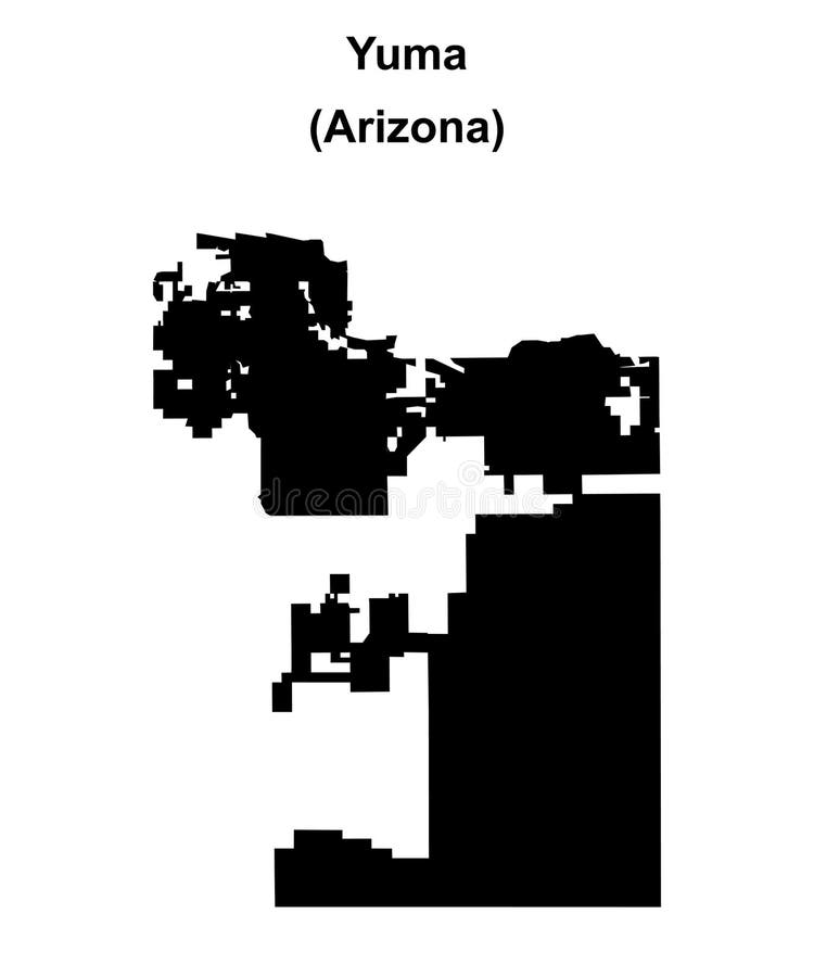 Yuma outline map stock vector. Illustration of border - 357151195