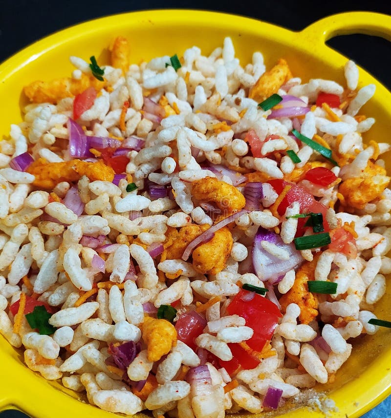 Yummy Bhel Puri Like Puffy Rice Snacks Stock Image - Image of bhel ...