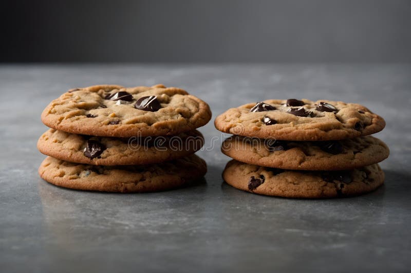 Yummy Cookies with Chocolate Chips on a Table. Stock Photo - Image of ...