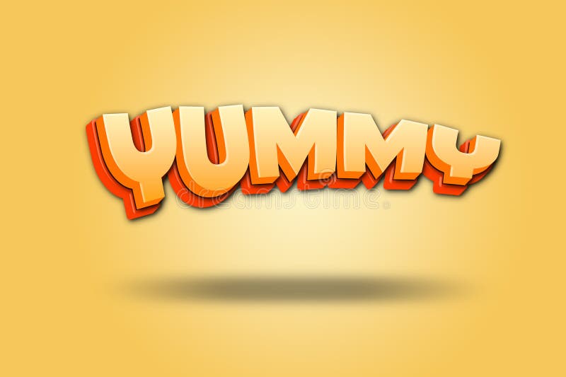 Yummy, 3d Isolated on Blue Background. Yummy, Sign Letters 3d Stock ...