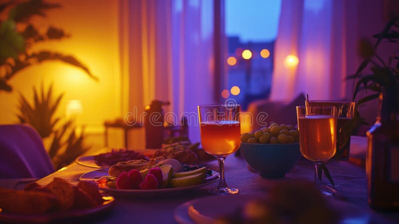 Yummy Food Table Cozy Ambience Stock Photos - Free & Royalty-Free Stock ...