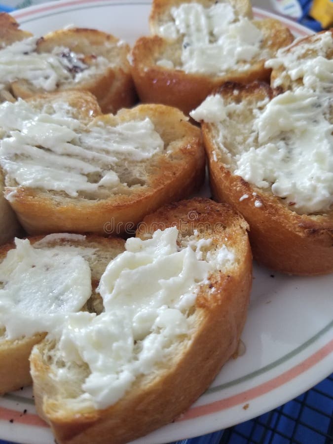 Honey, goat cheese toast stock photo. Image of yummy - 139281868