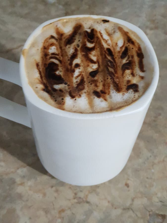 Yummy Coffee Hot Beverage in White Cup Stock Photo - Image of white ...