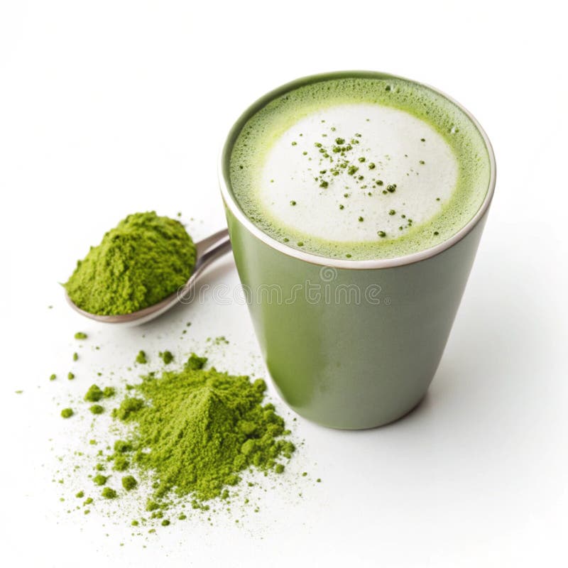 So Yummy Matcha Latte Isolated on Transparent Background Stock ...