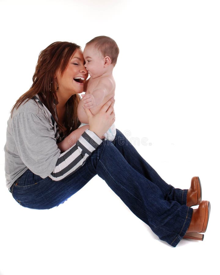 Yummy Mummy! stock photo. Image of isolated, infant, family - 11465790