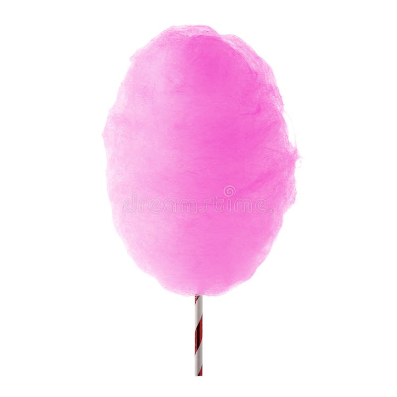Yummy Pink Cotton Candy Isolated on White Stock Image - Image of ...